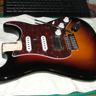 Tobacco Burst Loaded Strat Style body.. big block trem | Reverb