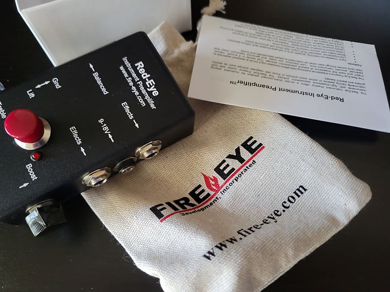 Fire-Eye Red-Eye Acoustic Preamp with Boost and DI Out | Reverb