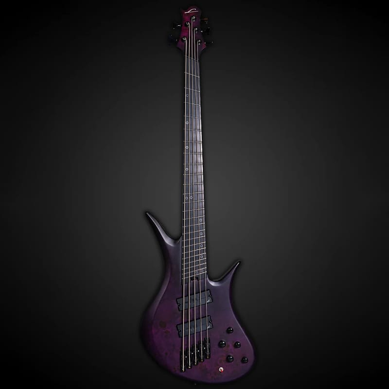 Legator HB5F Multi-Scale 5-String Bass, Satin Purple Burl | Reverb