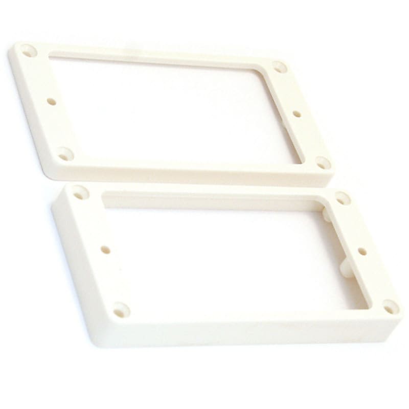 NEW Humbucker Pickup Ring Set Plastic Neck & Bridge FLAT & | Reverb