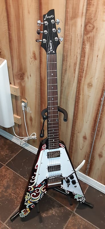 FireFly FFVX Jimi Hendrix Love Drops Tribute Flying V | Reverb