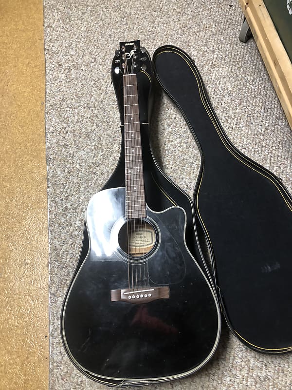 YAMAHA FGX-412C BL 6 string Acoustic/Electric Guitar w/Case | Reverb