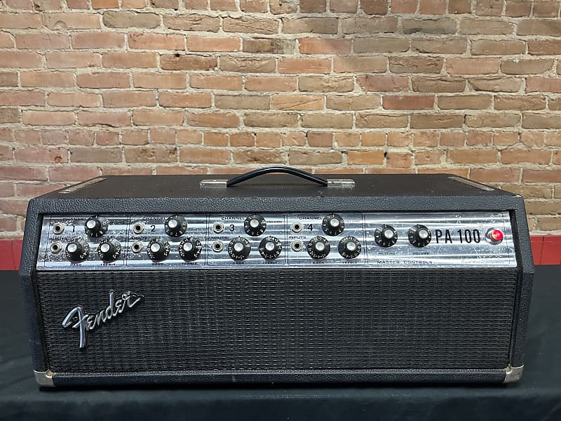 1975 Fender PA-100 Tube Microphone Mixer Amplifier Guitar | Reverb
