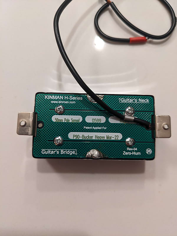 Kinman Heavy P90 Bucker 2022- Black Face with 2 Chrome | Reverb