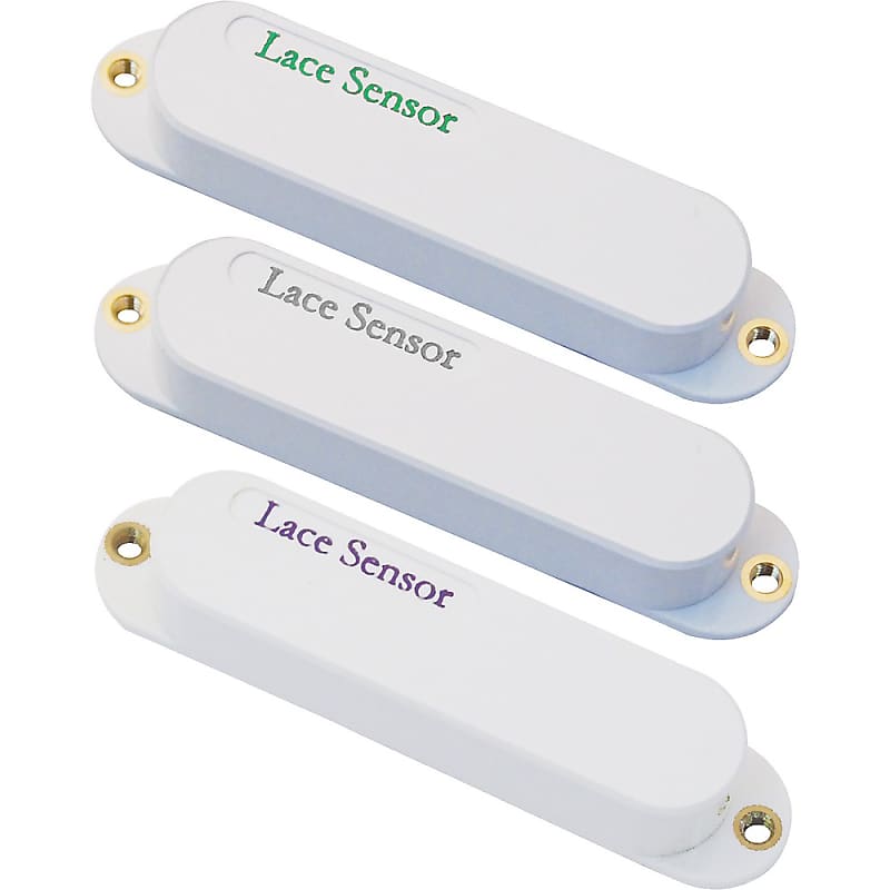 Lace Sensor Emerald-RW Silver-Purple Guitar Pickup Set White | Reverb