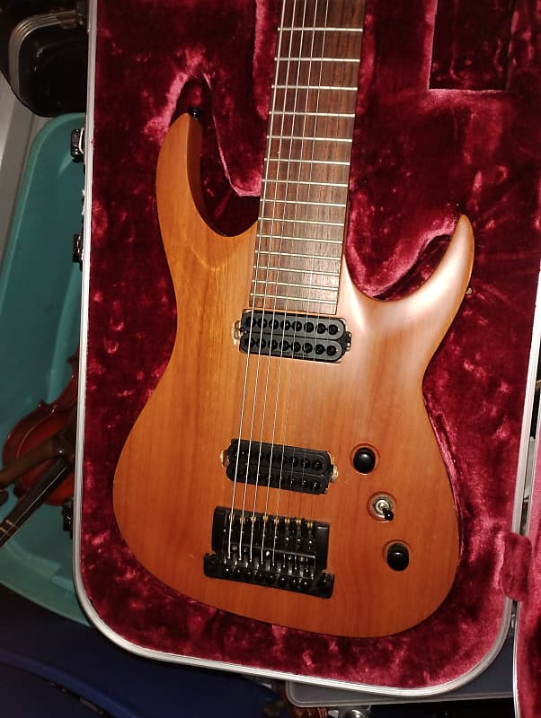 Agile 8 string guitar with kahler bridge natural with case | Reverb