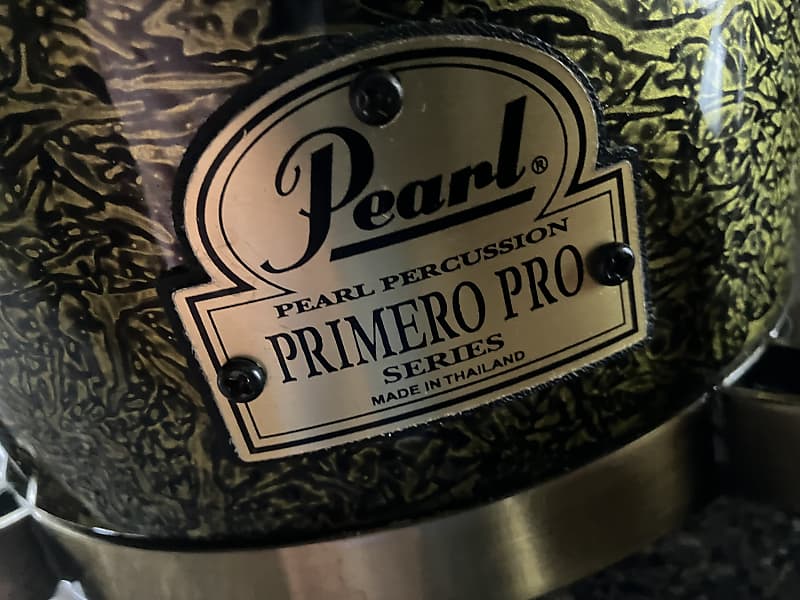 Pearl Primero Pro Fiberglass Bongos - Green / Gold | Reverb