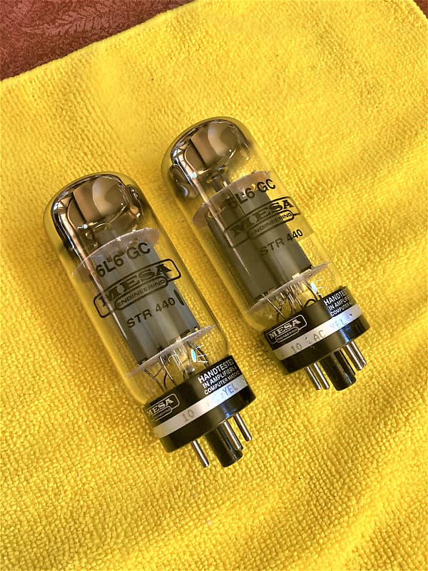 Mesa STR 440 6L6 GC Power Tubes - Matched Set - Yellow | Reverb
