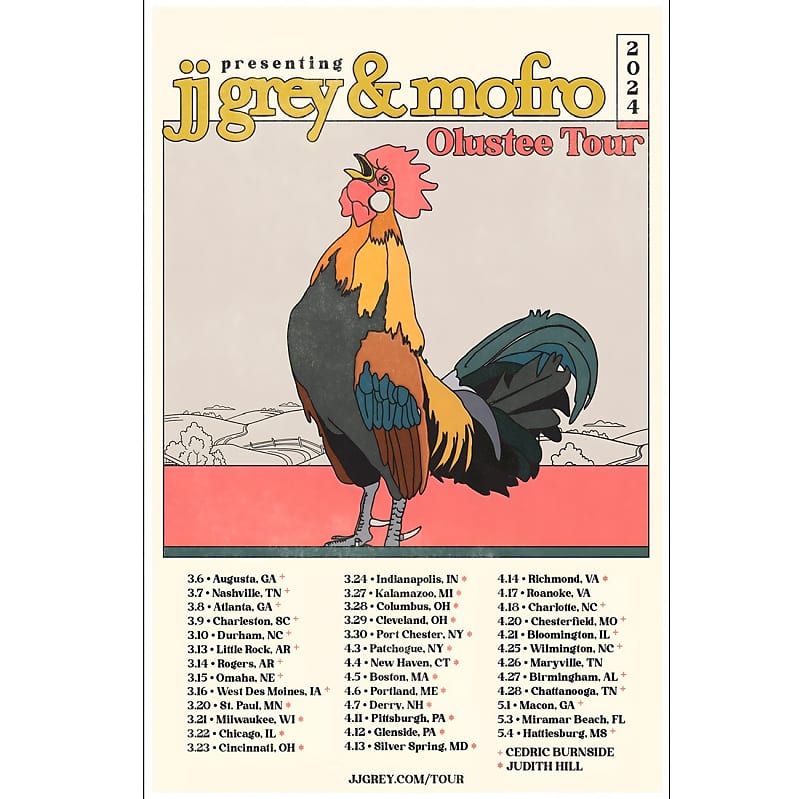 JJ GREY & MOFRO Olustee Tour 2024 Ltd Ed RARE Poster! | Reverb