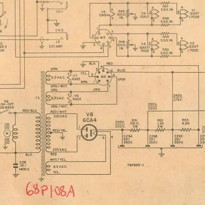 Woodward-Schumacher Webcor 68P108A Tube Amp Filament Power | Reverb