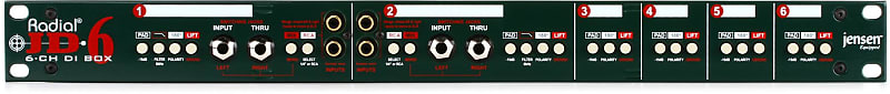 Radial JD6 6-channel Passive Instrument Direct Box (3-pack) | Reverb