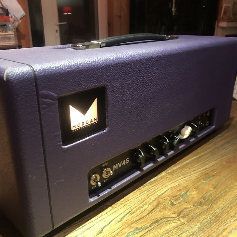 Morgan Amplification MV45 Head 2015 Purple + pro flight case | Reverb