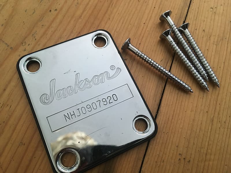 Jackson Electric Guitar Neckplate & Screws | Reverb