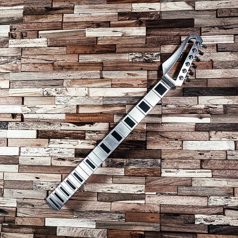 ALUMINUM BOLT-ON COVERSION NECK 28.00" SCALE - Black Block | Reverb
