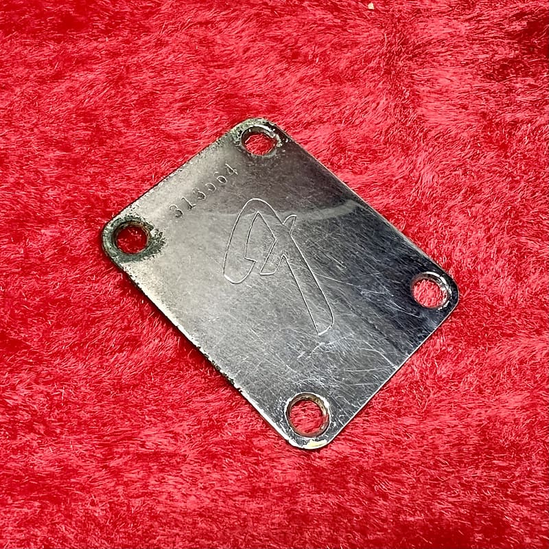 Fender Telecaster neck plate 1971 Chrome original vintage USA | Reverb