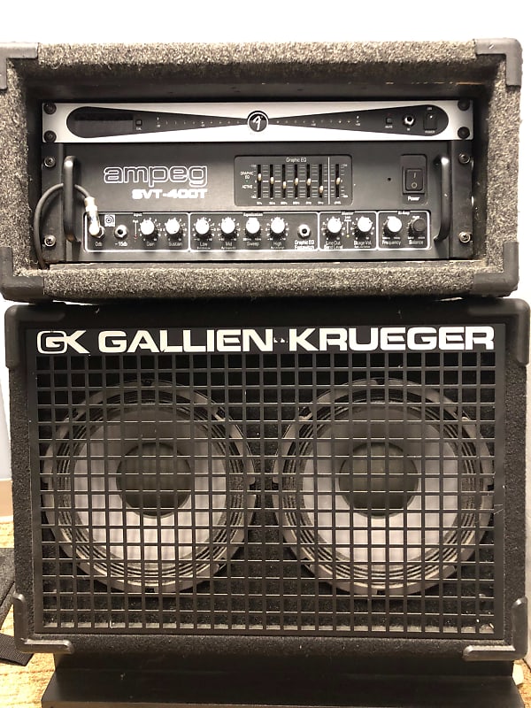 Bass Amp Combo - Gallien Krueger 210RBH Cab w/ Ampeg SVT400T | Reverb