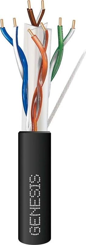 Cat6 Plus 23G Plenum 1000' Box Black | Reverb