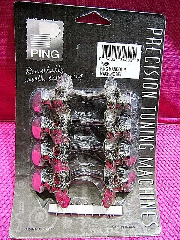 Ping P2694 Chrome Mandolin Tuning Machines Full Set | Reverb