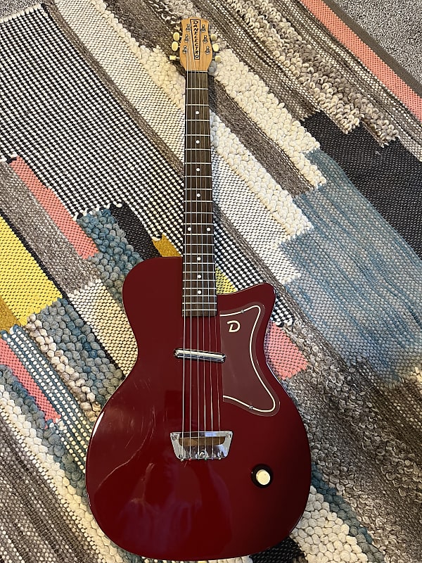 90’s Danelectro U-1 Commie Red Guitar Clean | Reverb