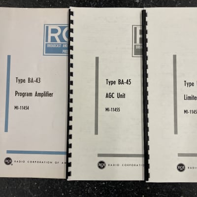 RCA BA-43/BA-45/BA-46 Amplifier/Compressor/Limiter Units in | Reverb