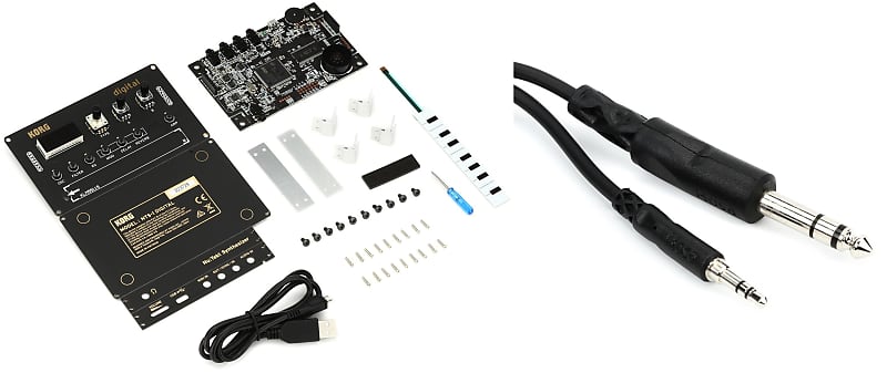 Korg Nu:tekt NTS-1 Monophonic DIY Synth Kit Bundle with Hosa | Reverb
