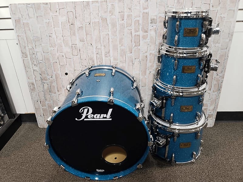 Pearl Masters studio birch 2000’s Ocean Blue Sparkle | Reverb