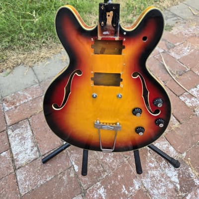 Decca Teisco 335 Style mid-sixties Green Sunburst | Reverb