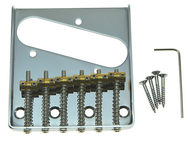 Replacement Bridge for Fender Telecaster, Chrome, with Six | Reverb