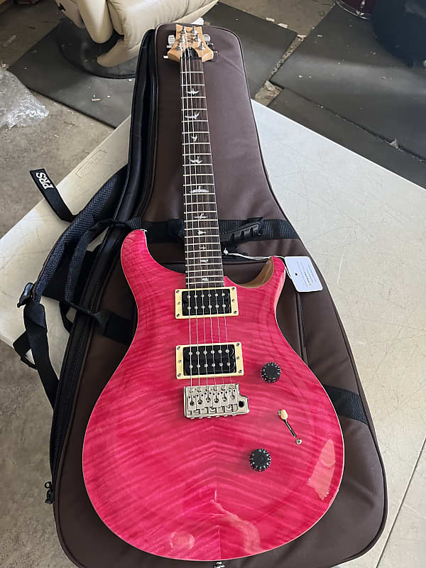 PRS SE Custom 24 Electric Guitar with gig bag Bonnie Pink | Reverb
