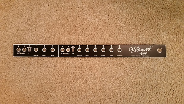 Fender Vibroverb Faceplate (real metal, not plastic) face | Reverb