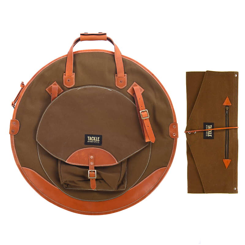 Tackle 22" Backpack Cymbal Bag and Roll-Up Stick Bag Forest | Reverb