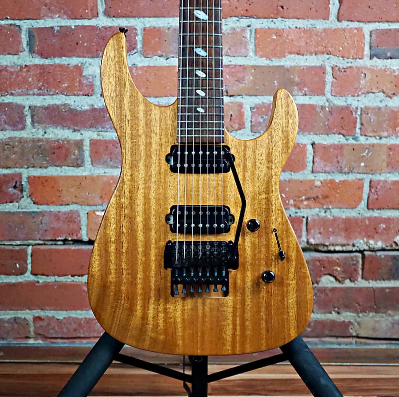 (Video Demo) Caparison Dellinger 7 String Mahogany Natural | Reverb