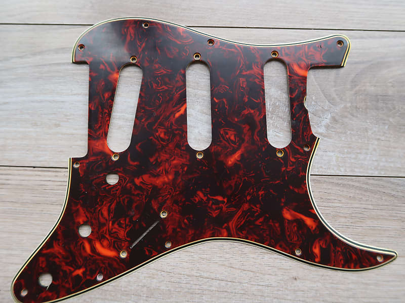60's Fender Stratocaster Pickguard Celluloid Red Tortoise 63 | Reverb