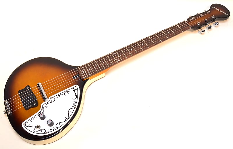 Danelectro Baby Sitar Tobacco Burst Finish - Pro Setup | Reverb