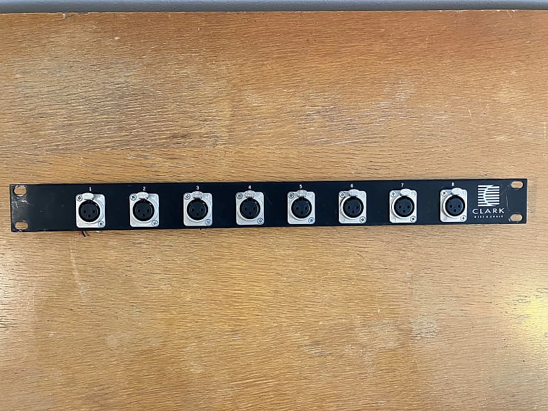 Clark Wire & Cable 8 XLR rack panel | Reverb