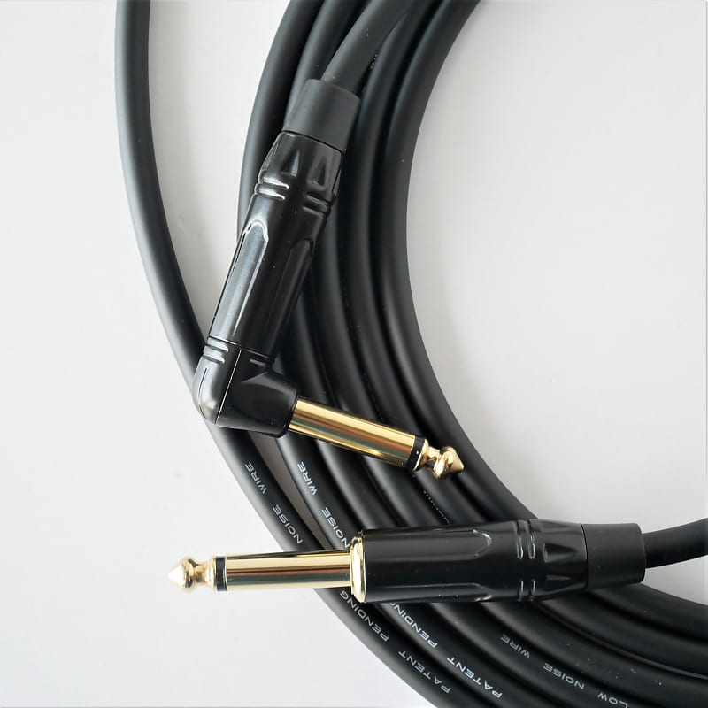 JS 12 ft New Inst Cable, Mogami 2524, Black Gold Plugs. 0-90 | Reverb
