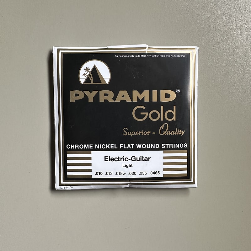 Pyramid Gold .10-.465 flat wound electric guitar strings | Reverb