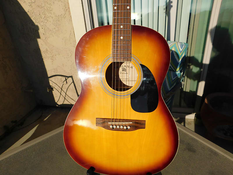 Indiana Dakota Acoustic Folk Guitar Satin Sunburst | Reverb