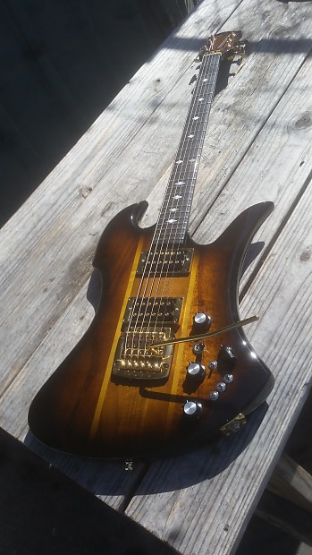 BC Rich Mockingbird 1978 Tobacco Burst Koa Baritone | Reverb