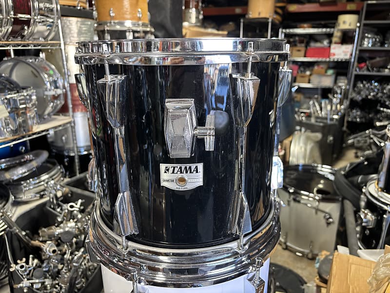 Tama Granstar black 12 inch drum with long lugs | Reverb