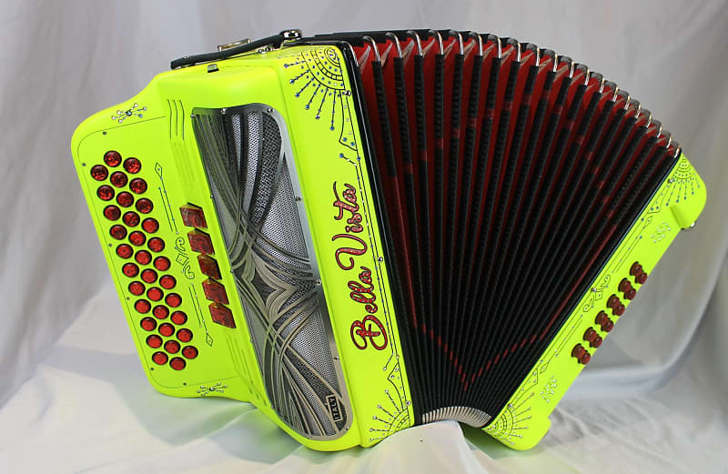 NEW Electric Neon Bella Vista Diatonic Button Accordion | Reverb UK