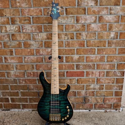 PRS Private Stock Gary Grainger 5 String Bass Teal Burst | Reverb