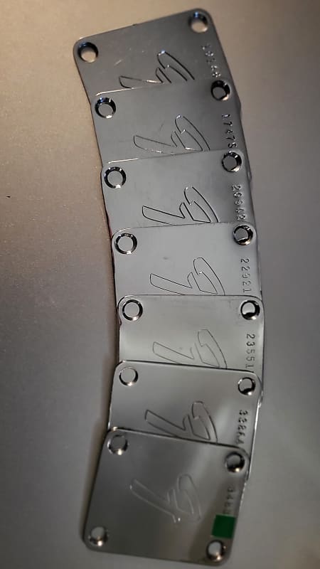 Collection of 7 authentic vintage Fender F Plate serial | Reverb