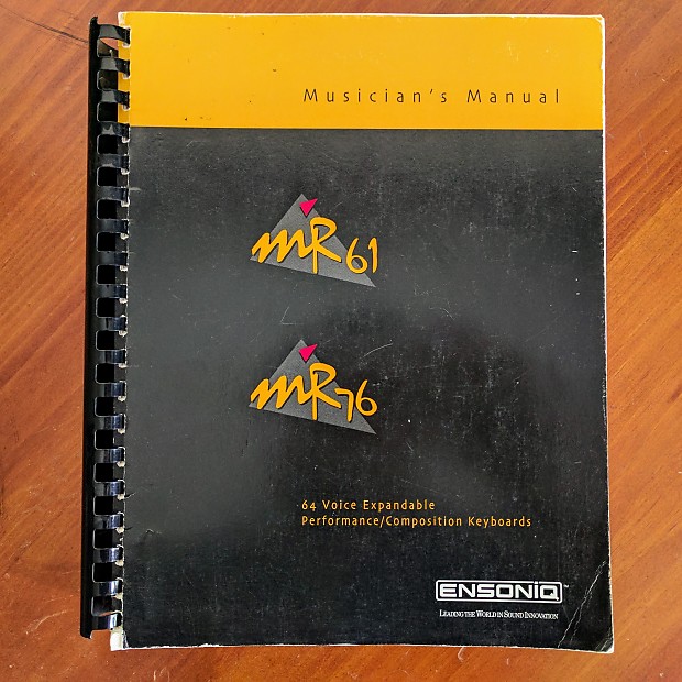 Ensoniq MR-61 and MR-76 Musician's Manual Version 1.45 | Reverb