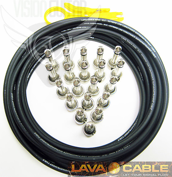 Lava Cable MINI ELC Effects Pedalboard Cable Mega Kit (10) | Reverb