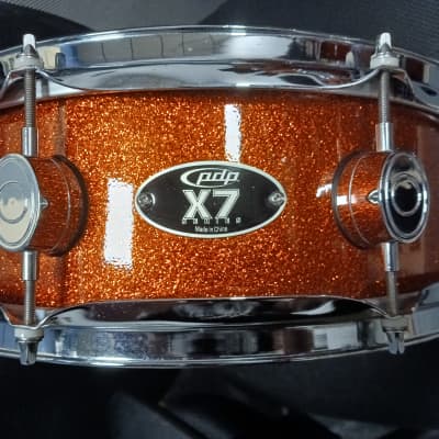 PDP by DW X7 2007 Sparkle Orange Lacquer Finish Shell Pack | Reverb