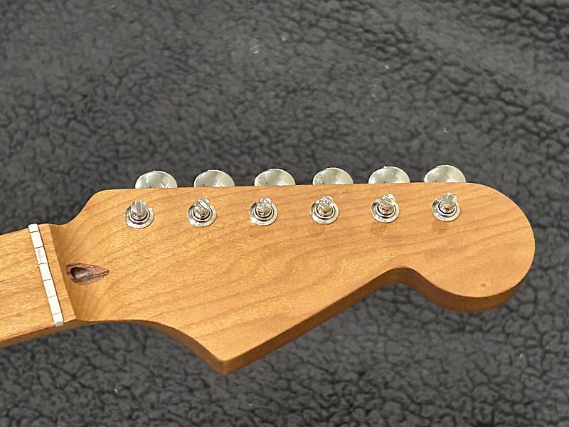 Warmoth Roasted Maple Strat Replacement Neck - Tuners | Reverb