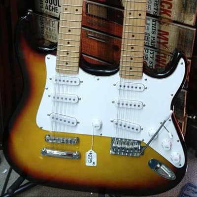Zenison Double Neck Strat-style 12 & 6 String Guitar 2020s - | Reverb