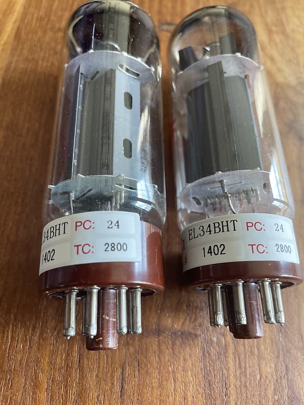 RUBY TUBE EL34 MATCHED PAIR EL34BHT USED ONCE! EL34BHT EARLY | Reverb