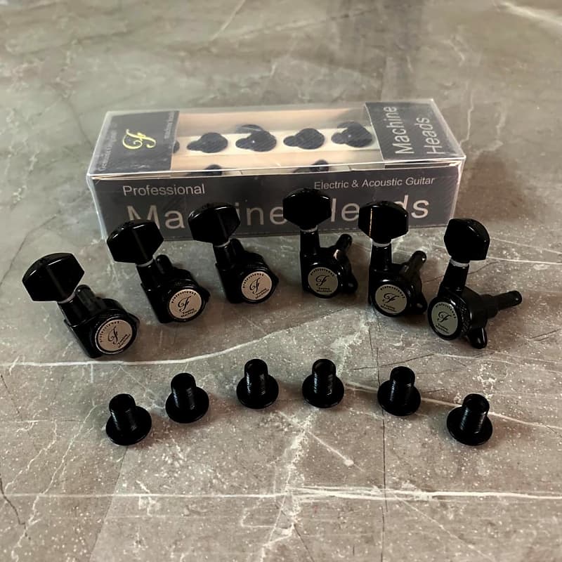 Locking Tuners professional F-Series Machine Heads! Black - | Reverb